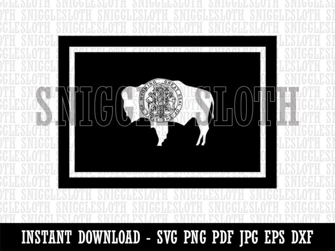 Wyoming State Flag Clipart Instant Digital Download SVG EPS - Etsy