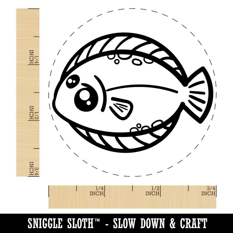 Kawaii Dab Fish Rubber Stamp for Stamping Crafting Planners - Etsy