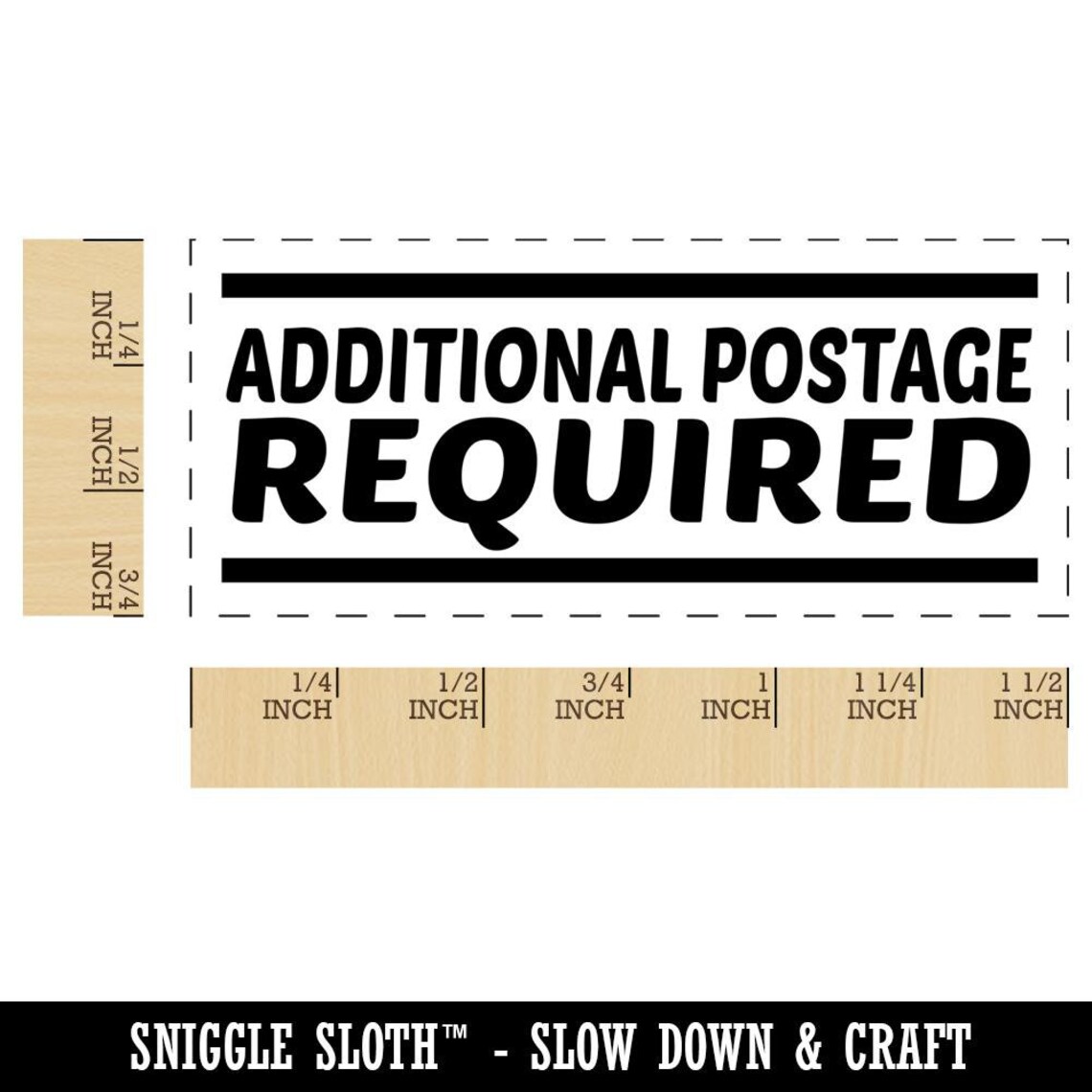 Additional Postage Required Mail Self-Inking Rubber Stamp Ink | Etsy