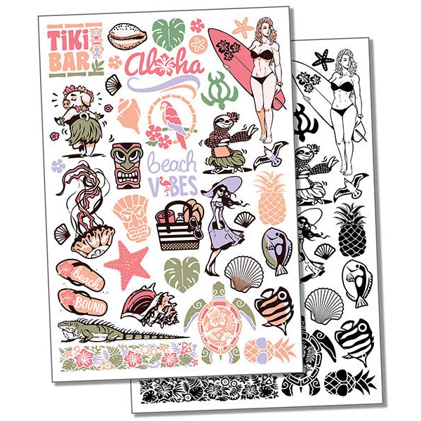 Beach Tattoo - Etsy