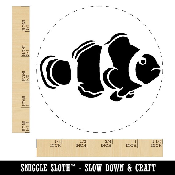 Stickers, Labels & Tags Stamps clownfish hand carved rubber stamp Paper ...