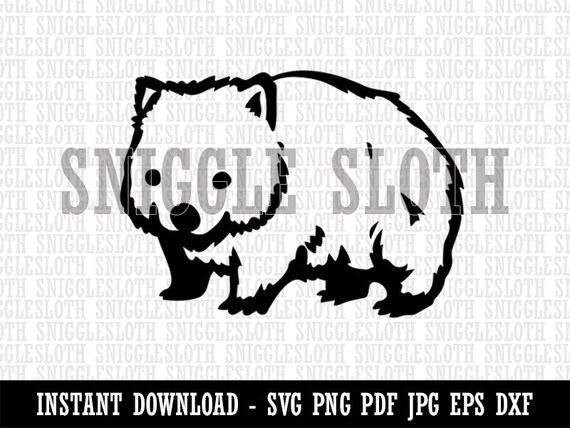Craft Supplies & Tools Cute Animals Svg Dxf Wombat Design Vector Cut ...