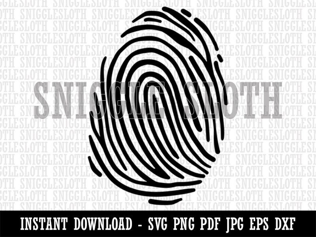 Thumb Print Thumbprint Clipart Instant Digital Download SVG EPS PNG Pdf ...