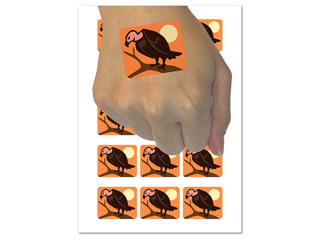 Condor Vulture Bird Temporary Tattoo Water Resistant Fake Body Art Set ...