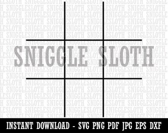 Tic Tac Toe Grid Svg - Etsy