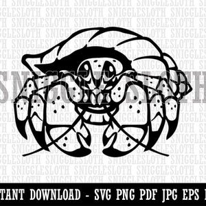 Happy Hermit Crab Clipart Instant Digital Download SVG EPS PNG Pdf Ai ...