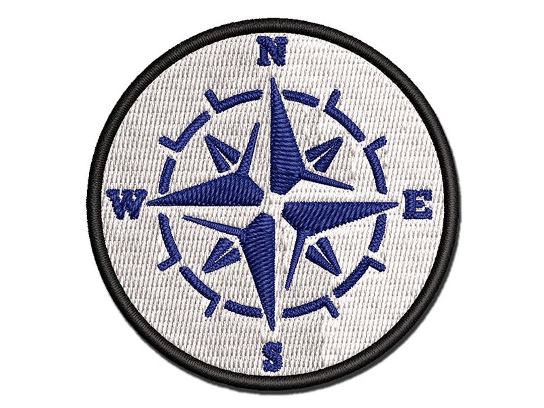 Vintage Nautical Compass Rose Multi-color Embroidered Iron-on - Etsy