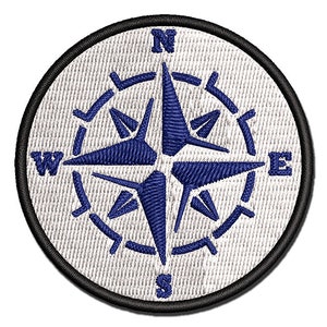 Vintage Nautical Compass Rose Multi-color Embroidered Iron-on - Etsy