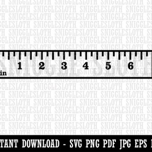 Ruler Border inches Not to Scale Clipart Instant Digital - Etsy