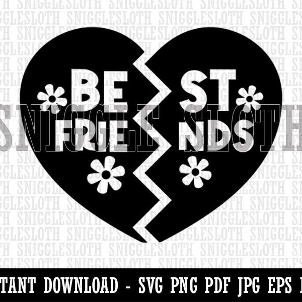 Best Friend Heart - Etsy