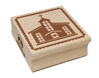 Church Rubber Stamp | Etsy