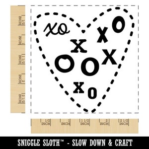 Heart XO Love Square Rubber Stamp for Stamping Crafting - Etsy