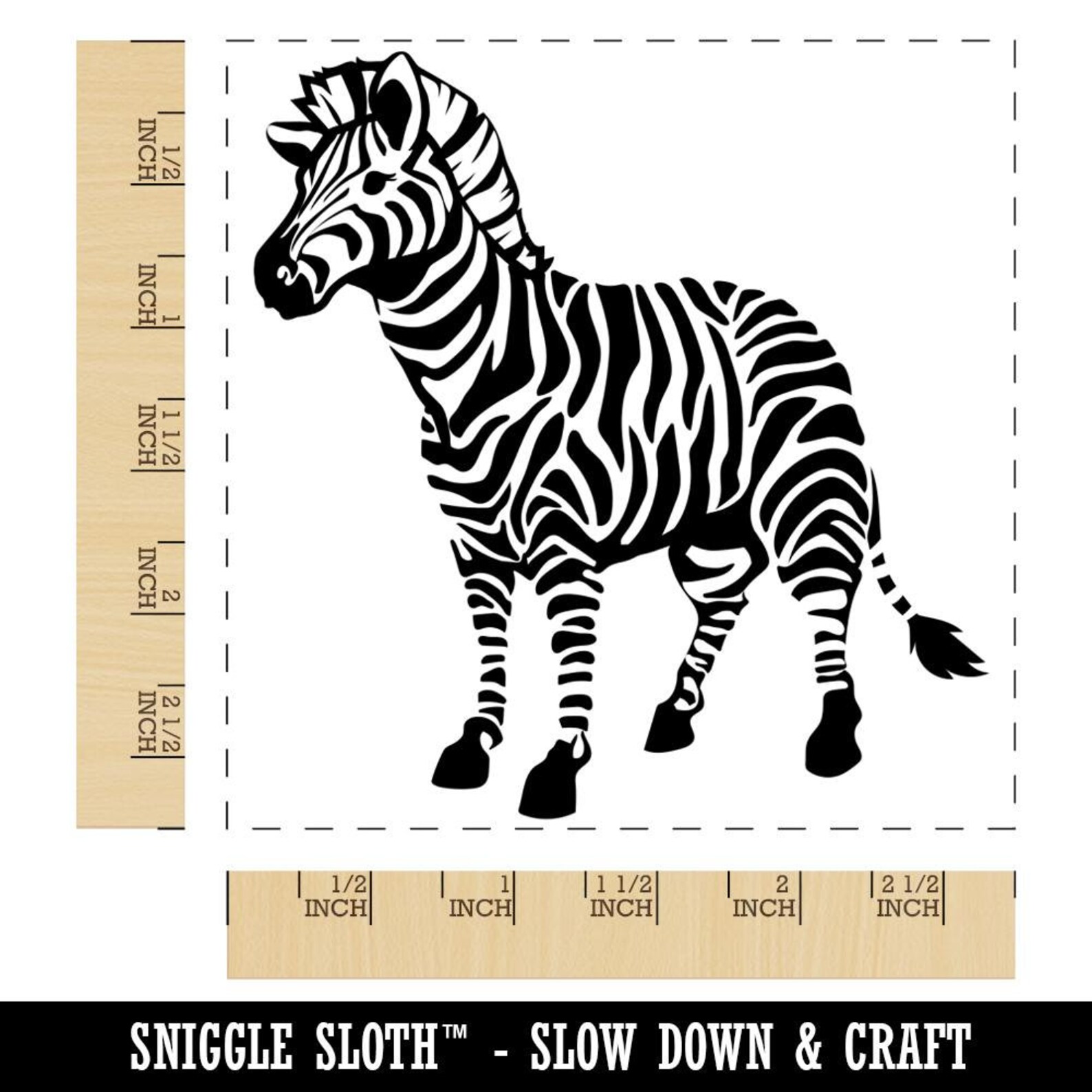 Abstract Striped Zebra Square Rubber Stamp for Stamping - Etsy