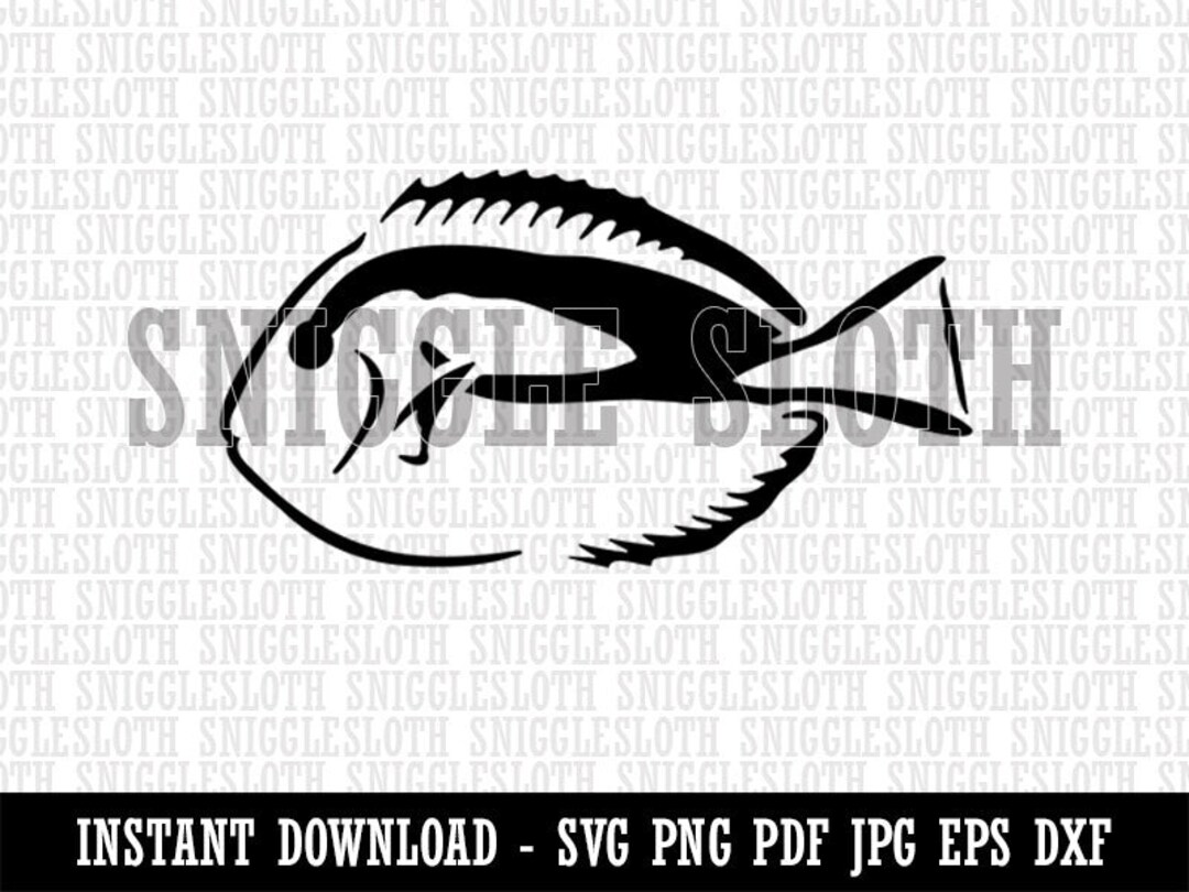 Pacific Regal Blue Tang Fish Clipart Instant Digital Download SVG EPS ...