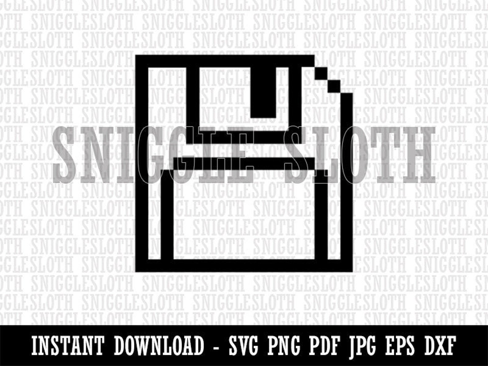 Pixel Save Floppy Disk Icon Clipart Instant Digital Download - Etsy
