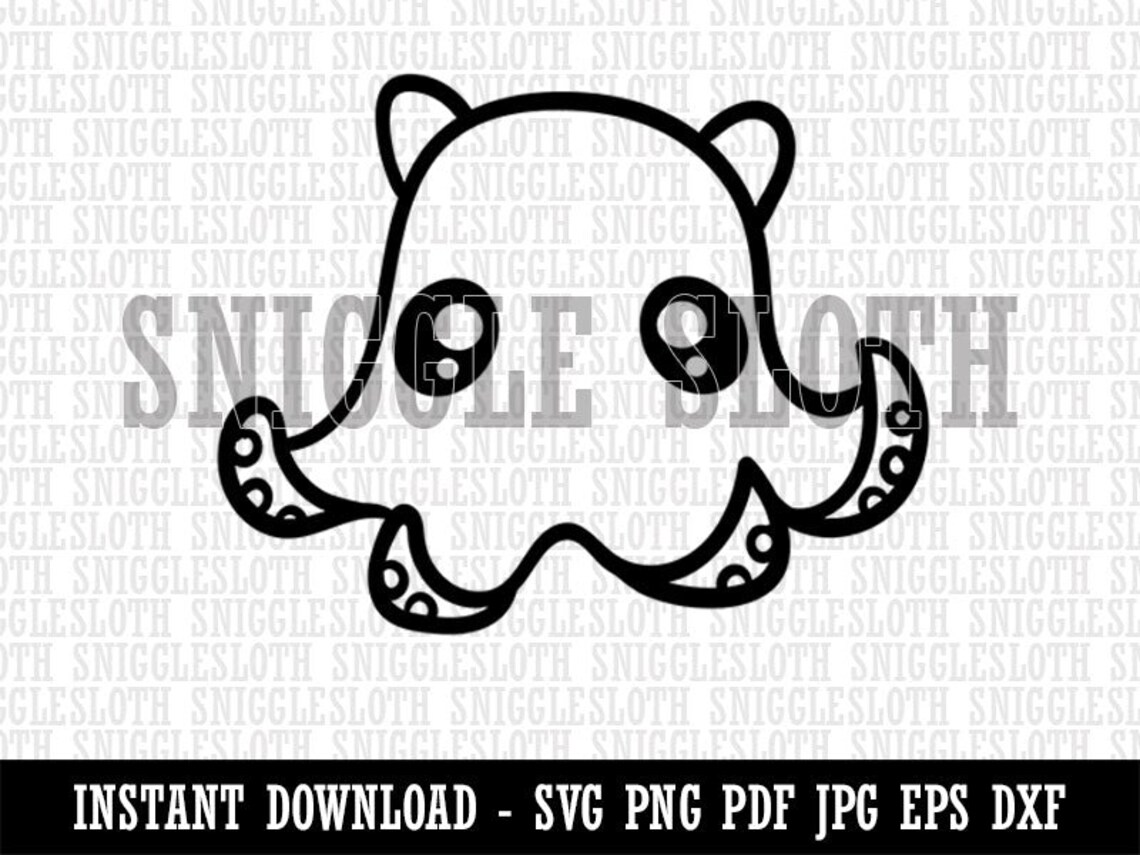 Kawaii Flapjack Octopus Clipart Instant Digital Download SVG - Etsy