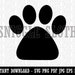 Paw Print Solid Clipart Instant Digital Download SVG EPS PNG - Etsy