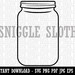 Empty Fillable Glass Mason Jar Clipart Instant Digital Download SVG EPS ...