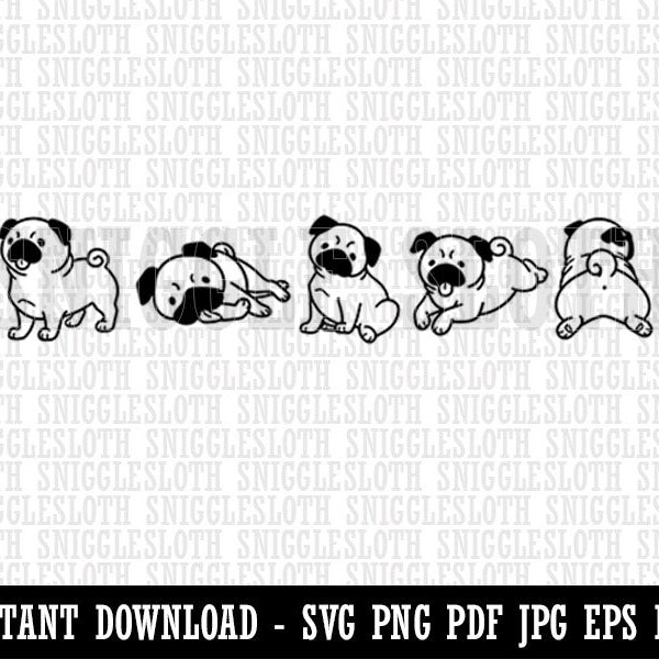 Pug Dog Png File - Etsy