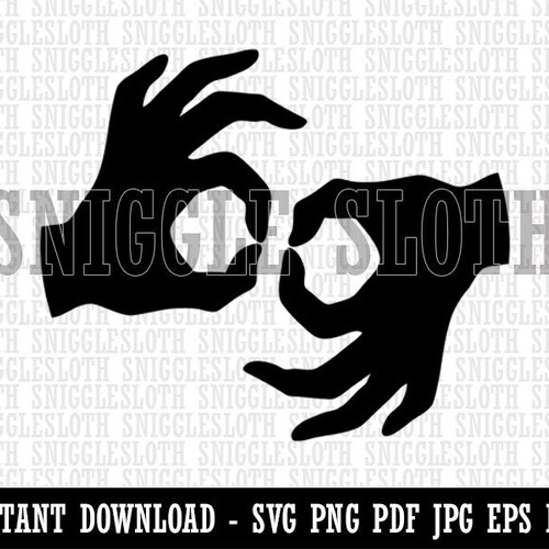 Beautiful American Sign Language Alphabet SVG PNG DXF - Etsy