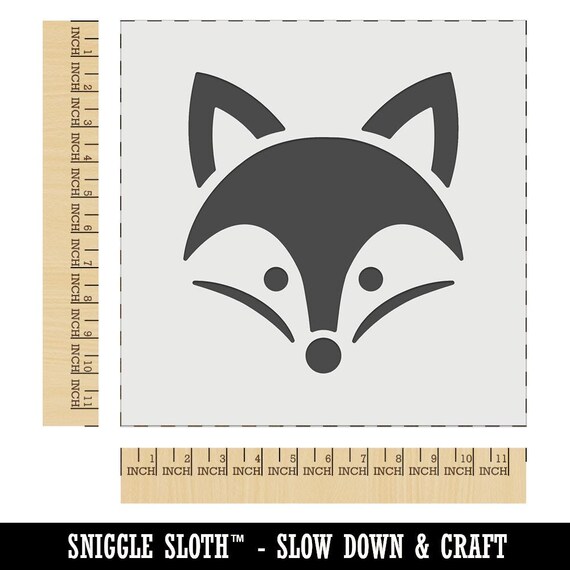 Fox Face Stencil