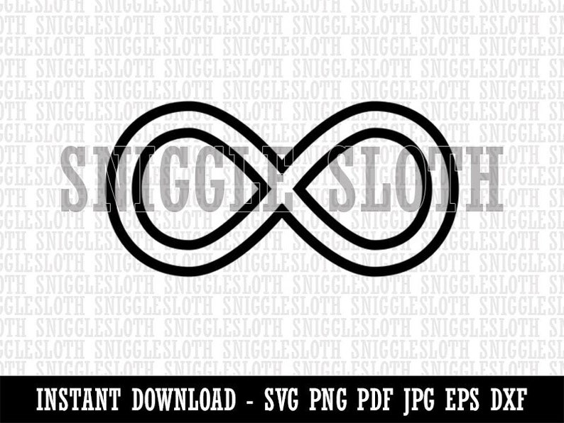 Infinity Symbol Outline Clipart Instant Digital Download SVG - Etsy