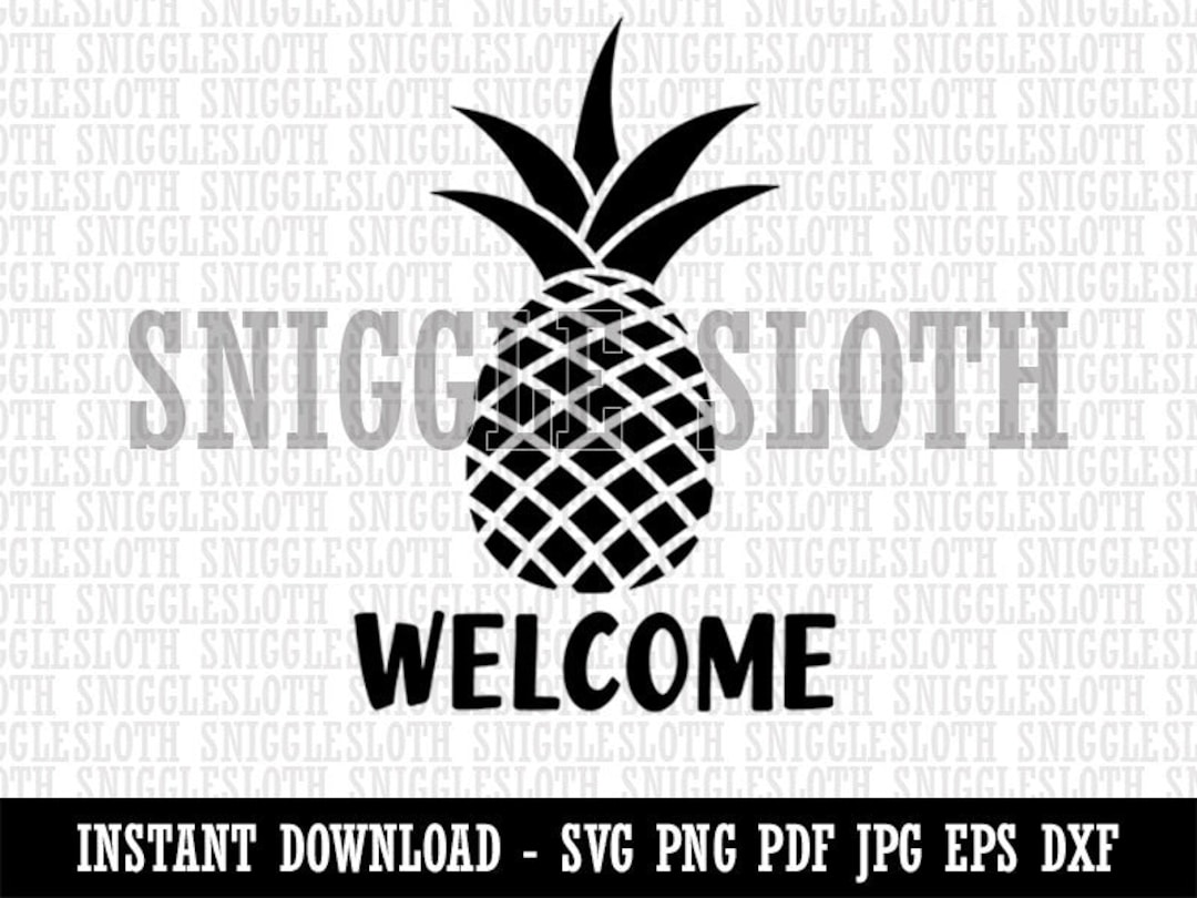 Welcome Pineapple Clipart Black And White