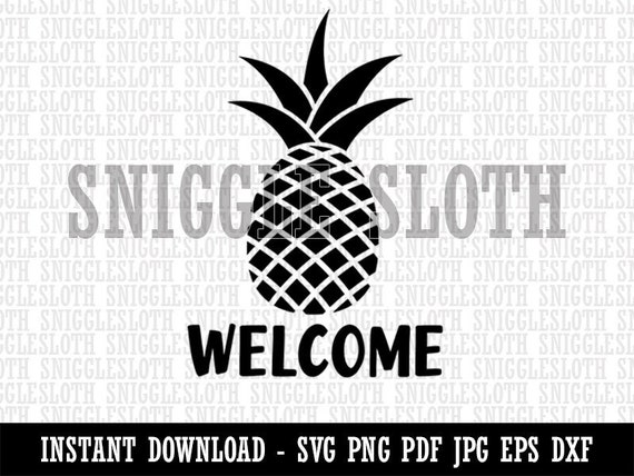 Pineapple Fruit Welcome Clipart Instant Digital Download SVG | Etsy