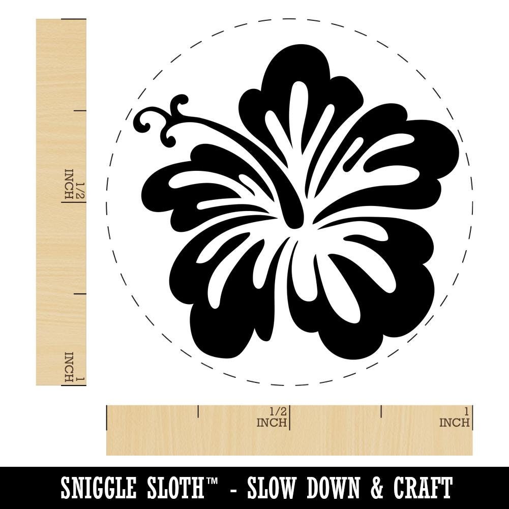 Pretty Hibiscus Flower Tropical Rubber Stamp for Stamping - Etsy