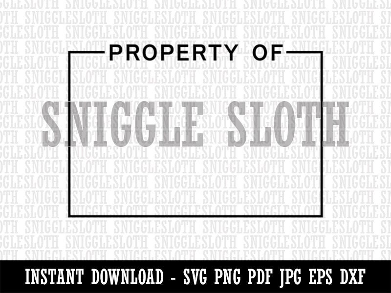 Simple Property of Label Clipart Instant Digital Download SVG | Etsy