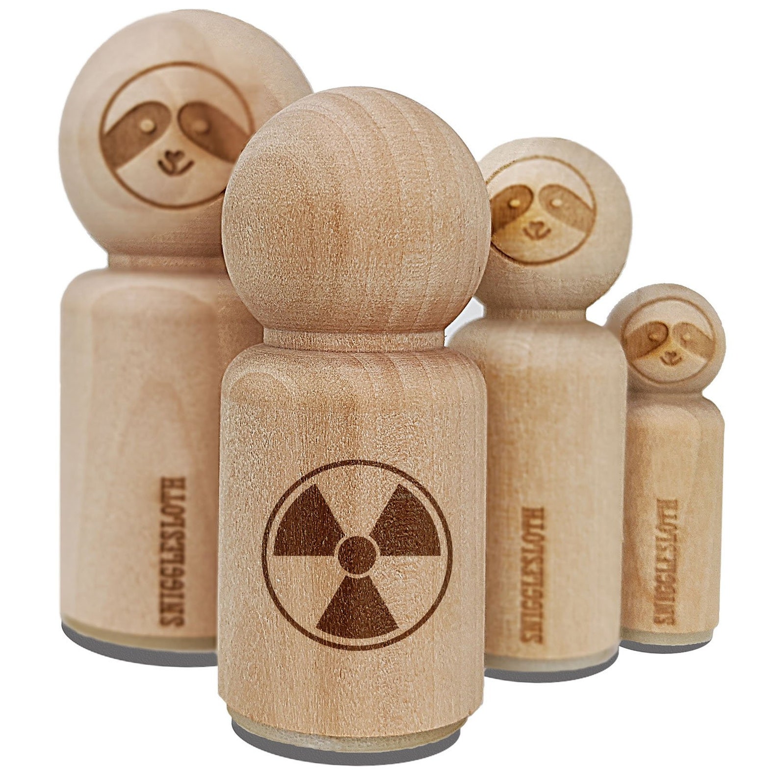 Ionizing Radiation Radioactive Trefoil Symbol Rubber Stamp for - Etsy