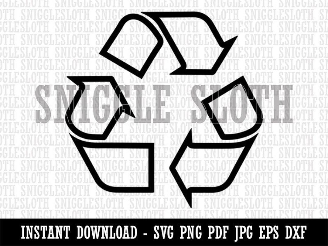 Recycle Symbol Outline Clipart Instant Digital Download SVG - Etsy
