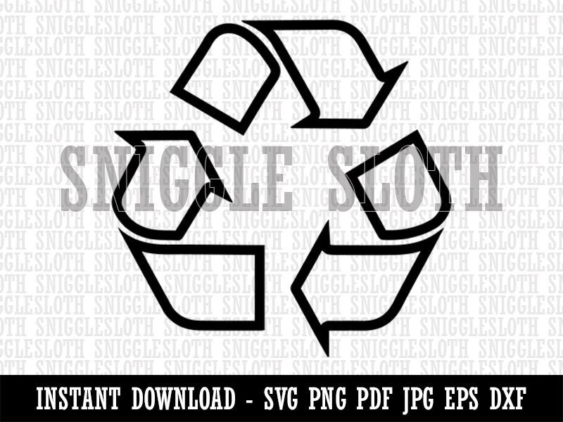 Recycle Symbol Outline Clipart Instant Digital Download SVG - Etsy