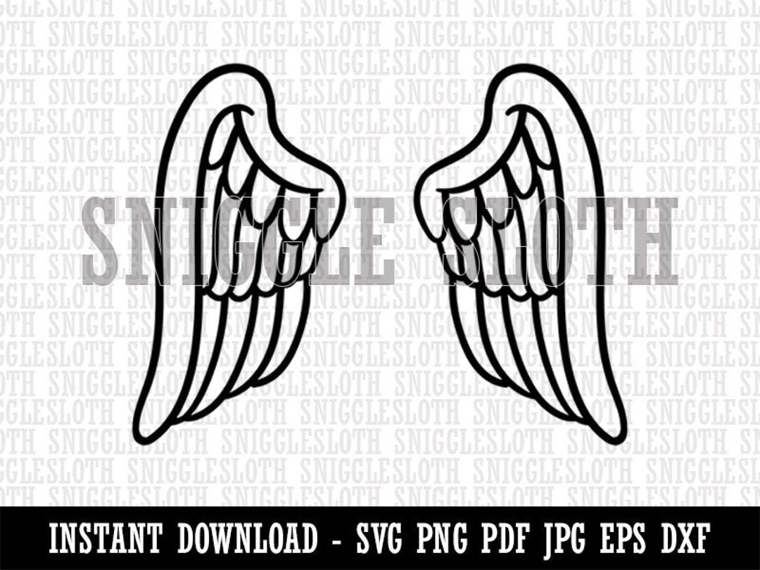 Angel Bird Wings Clipart Instant Digital Download SVG EPS PNG - Etsy
