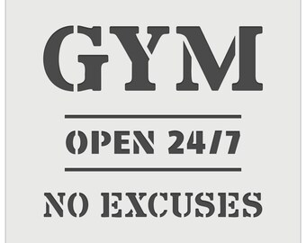 Gym Wall Stencils - Etsy UK
