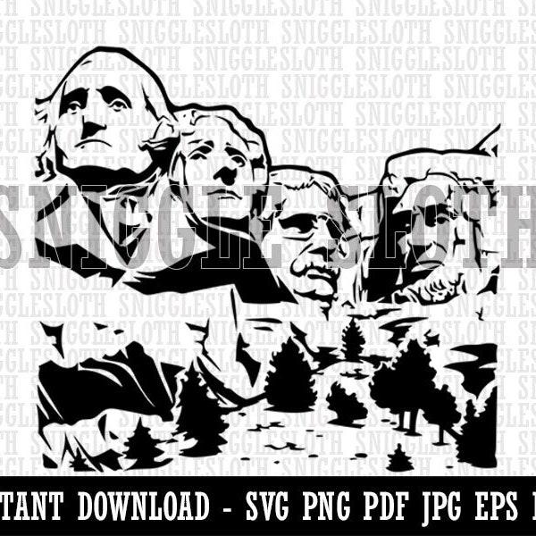 Mount Rushmore Svg - Etsy