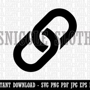 Chain Link Icon Clipart Instant Digital Download SVG EPS PNG Pdf Ai Dxf ...