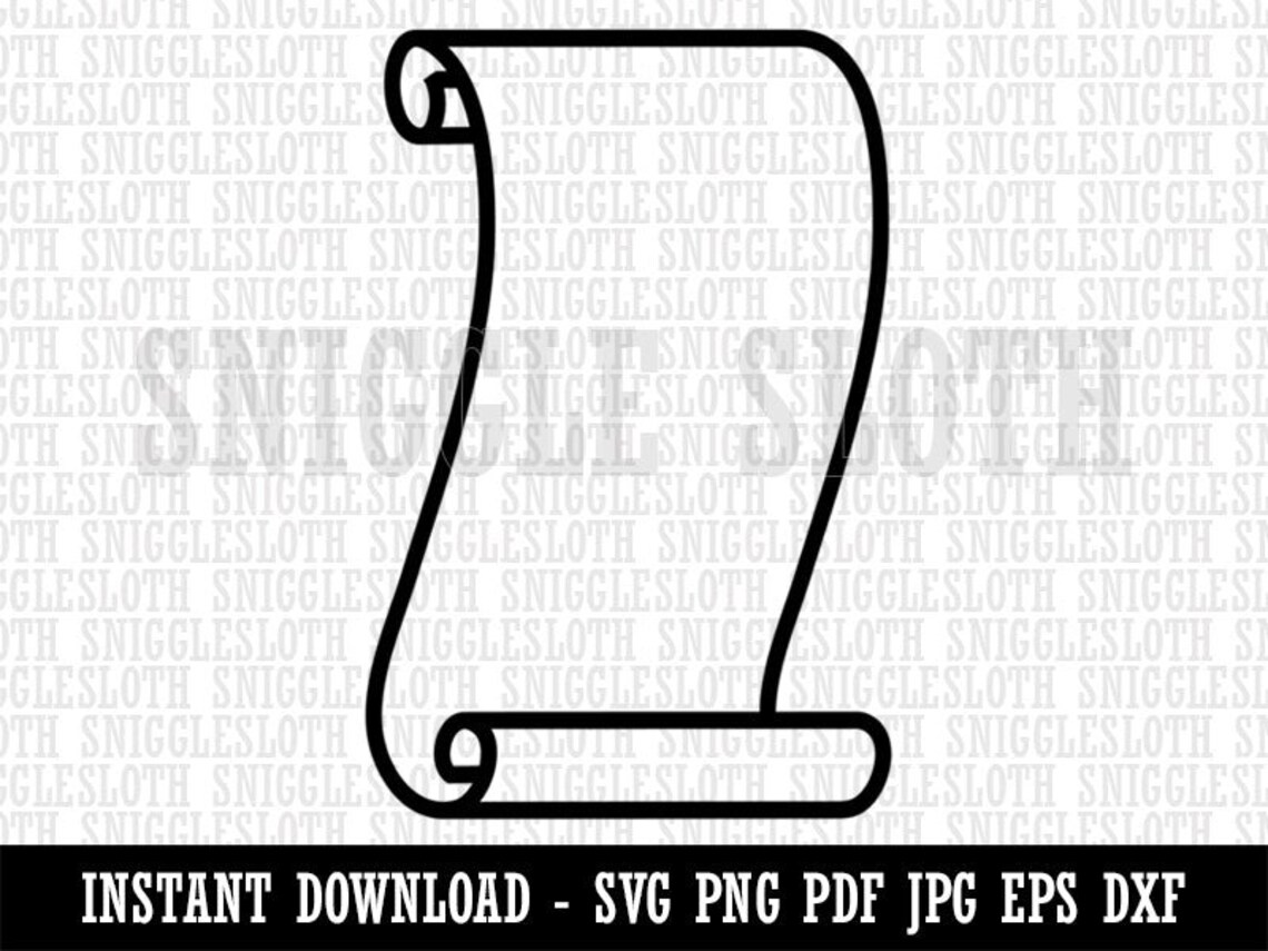 Blank Scroll Clipart Instant Digital Download SVG EPS PNG Pdf - Etsy