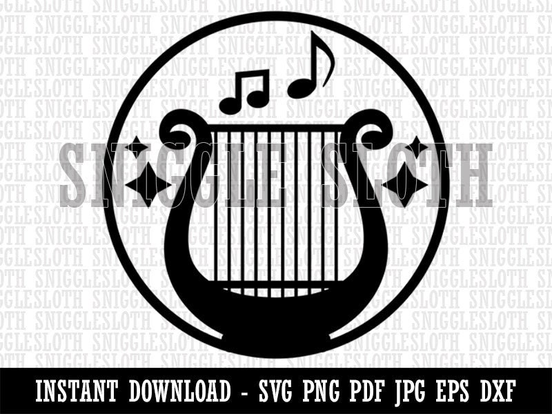 Papercraft Paper, Party & Kids Lyre Harp Musical Instrument Clipart ...