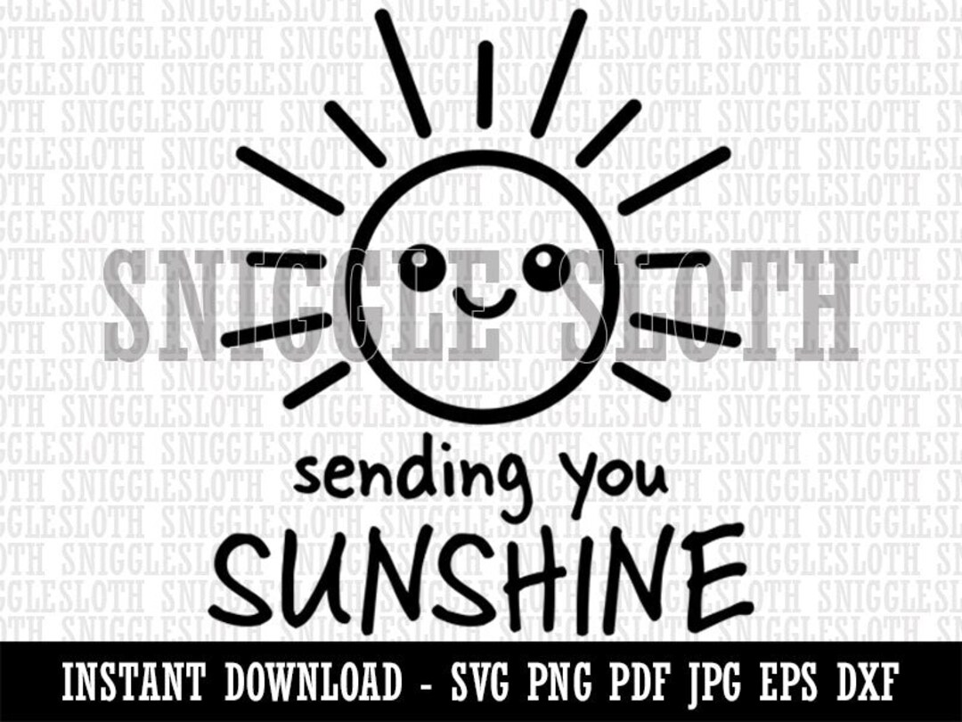 Sending You Sunshine Clipart Instant Digital Download SVG EPS PNG Pdf ...