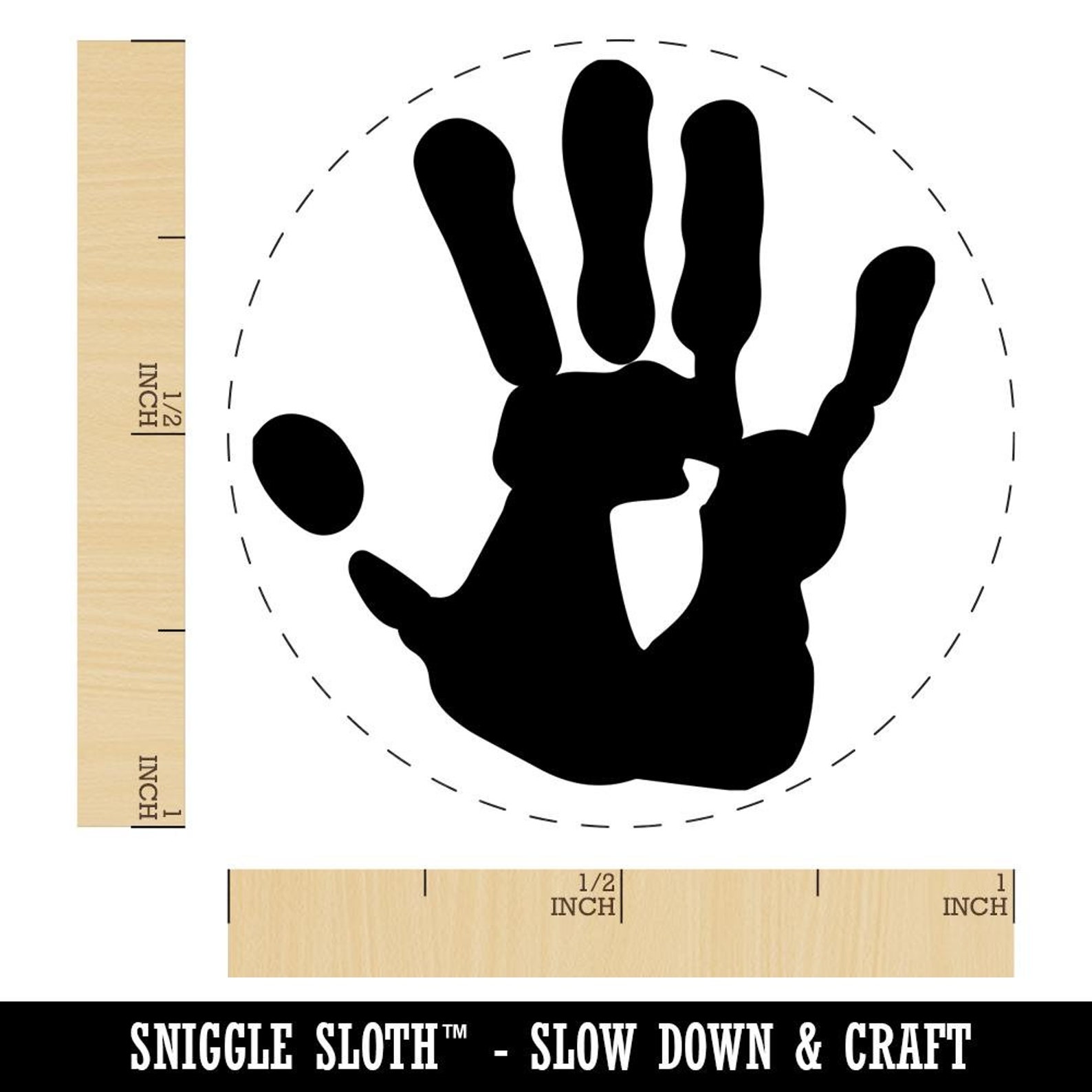 Hand Print Rubber Stamp for Stamping Crafting Planners - Etsy