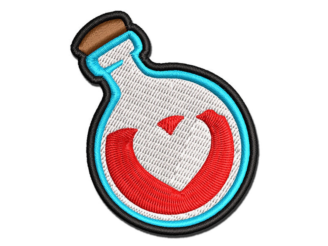Heart Love Health Potion Bottle Multi-color Embroidered - Etsy