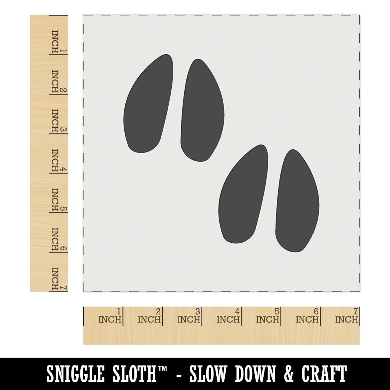 Deer Tracks Footprints Wall Cookie DIY Craft Reusable Stencil - Etsy