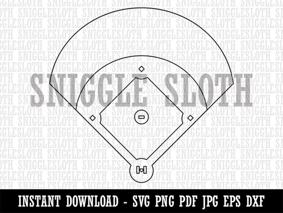 Clip Art & Image Files Scrapbooking JPG SVG Eps Baseball Diamond Field ...