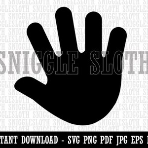 Handprint Solid Clipart Instant Digital Download SVG EPS PNG Pdf Ai Dxf ...
