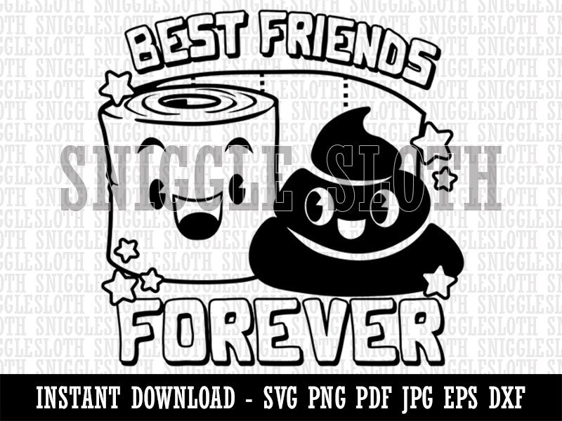 Toilet Paper and Poop Best Friends Forever Friendship Love - Etsy