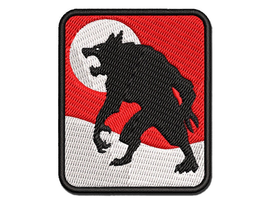Ferocious Werewolf Monster Halloween Multi-color Embroidered Iron-on ...