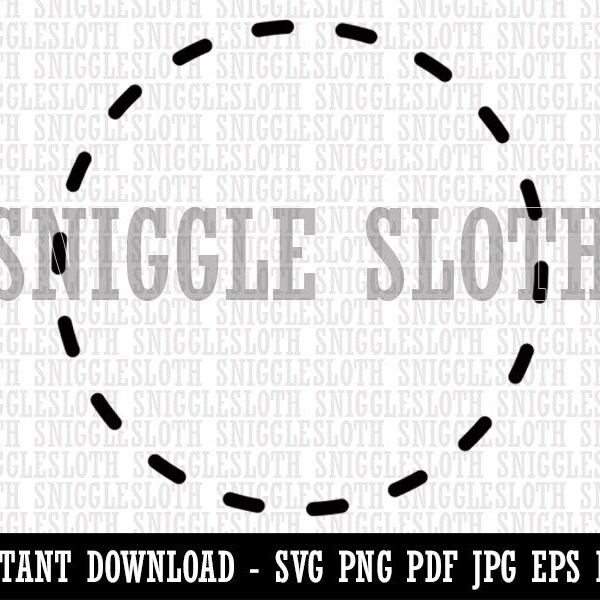 Dashed Circle Clipart - Etsy