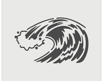 Ocean Wave Stencil | Etsy