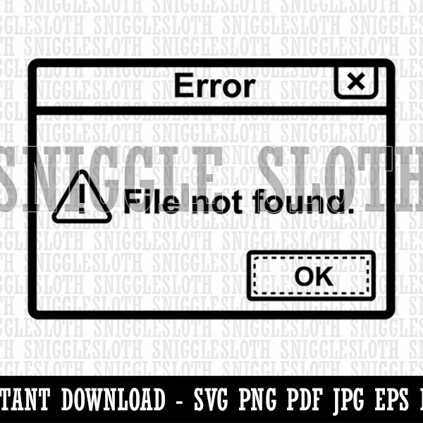 An Error Svg - Etsy UK